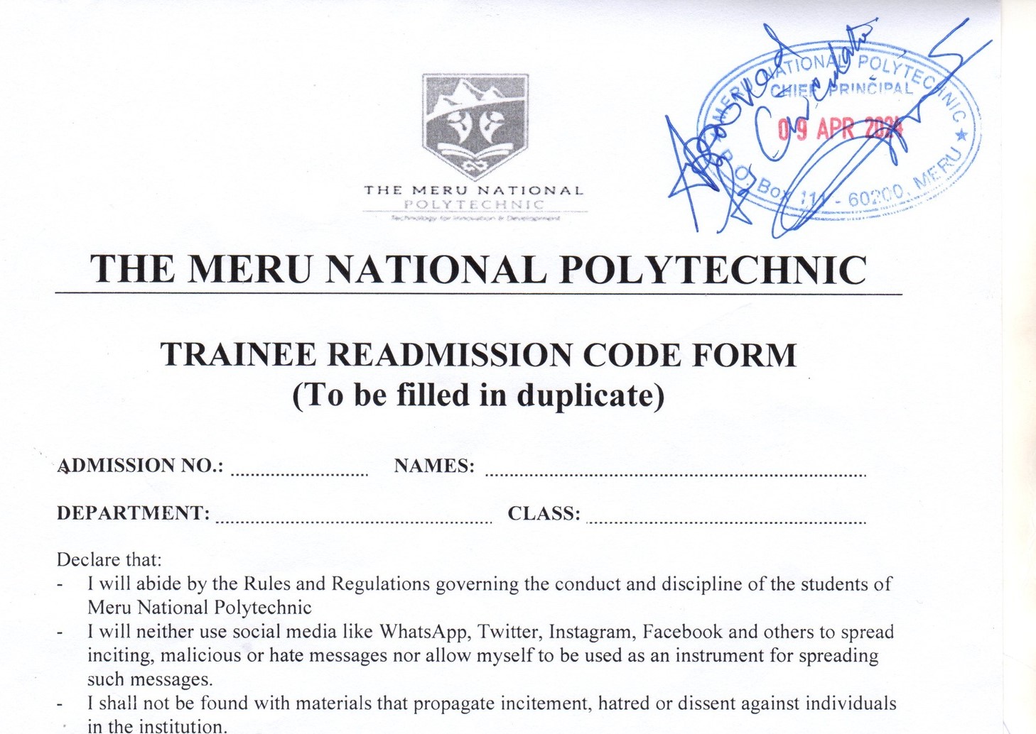 The Meru National Polytechnic - Home